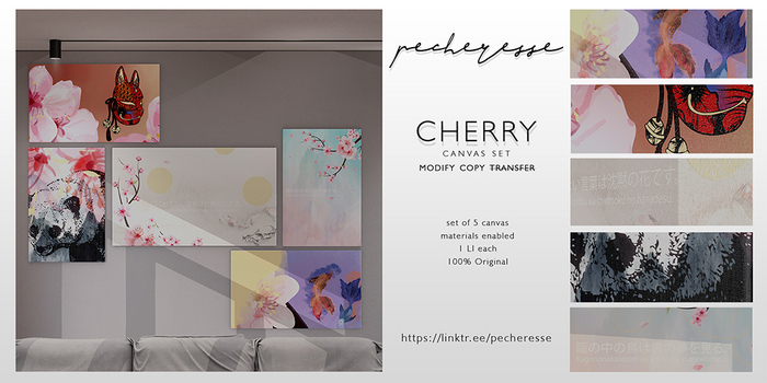 Second Life Marketplace - pecheresse. cherry canvas set
